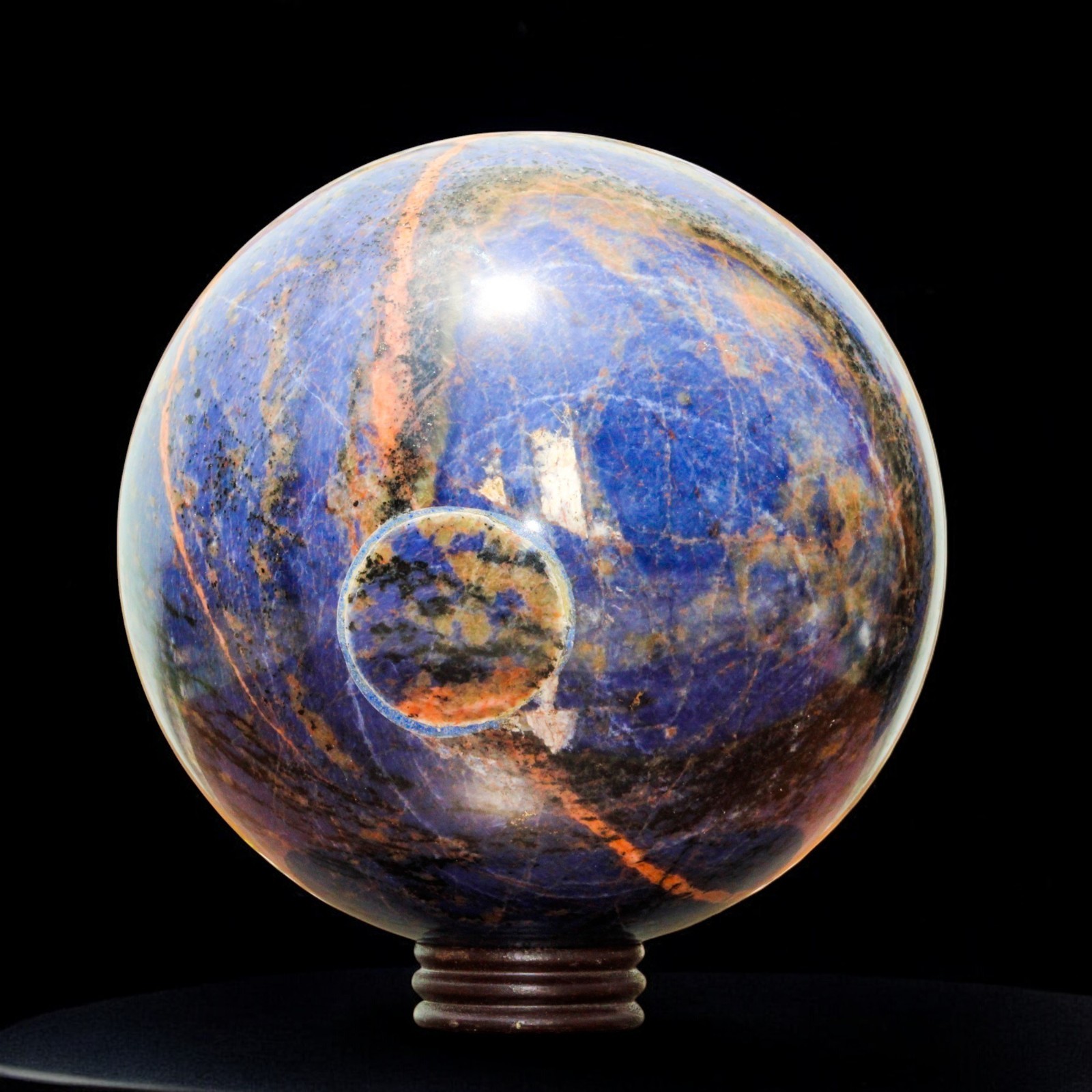 225MM Blue Sodalite Sphere Healing Crystal Chakra Balance Energy ...