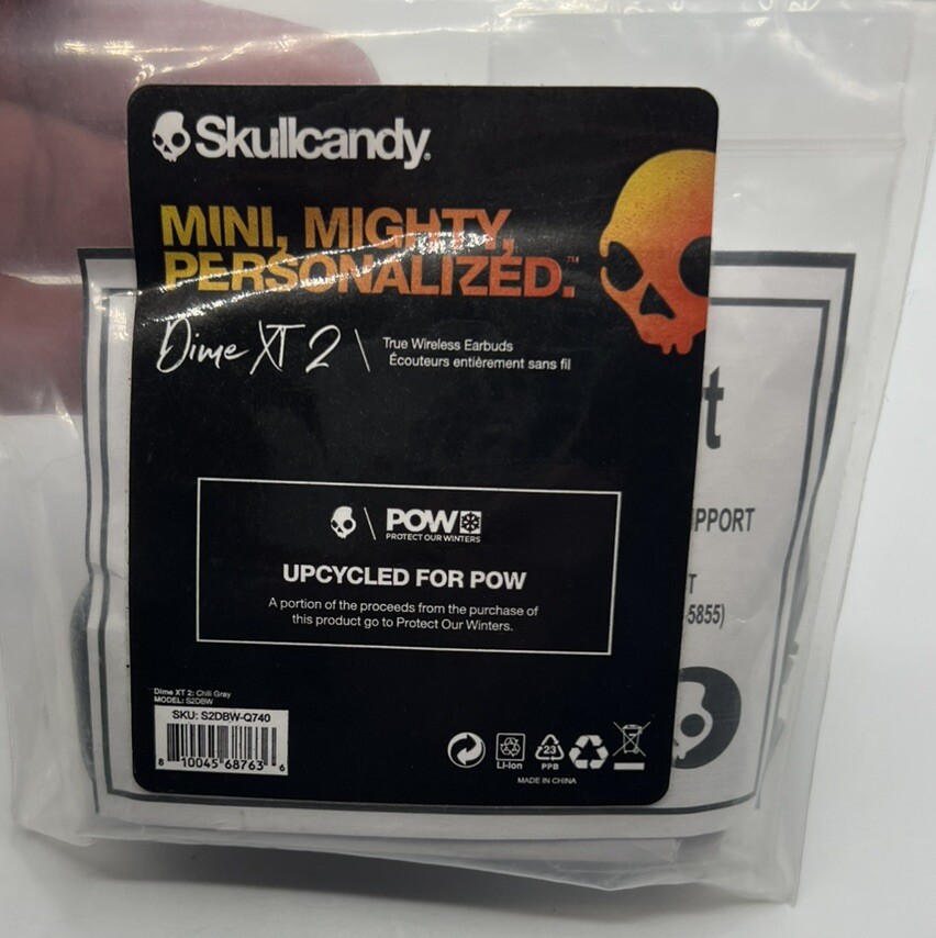 Skullcandy Dime XT 2 True Wireless Earbuds - Black (S2DBW-Q740) for ...