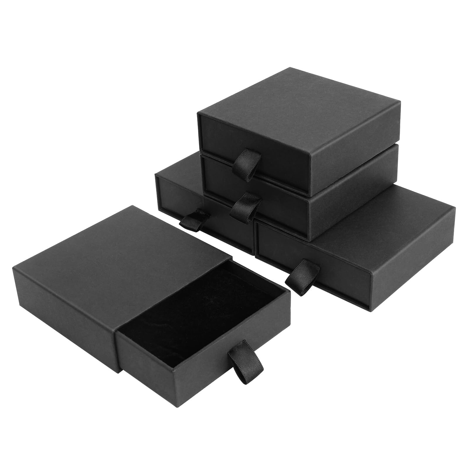 Jewelry Gift Boxes, 5 Pack 3.5×3.5x1Inch Cardboard Jewelry Boxes, Bulk ...