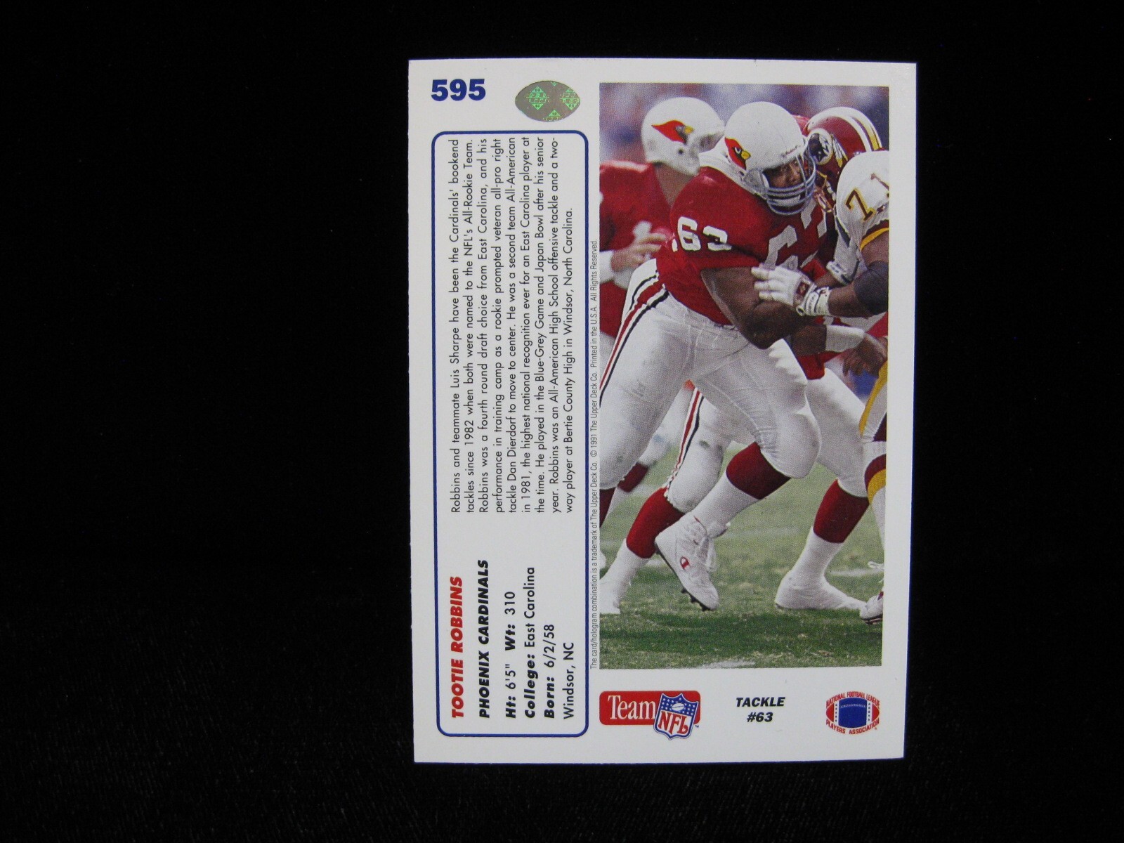 1991 Tootie Robbins Phoenix Cardinals Upper Deck #595 | eBay