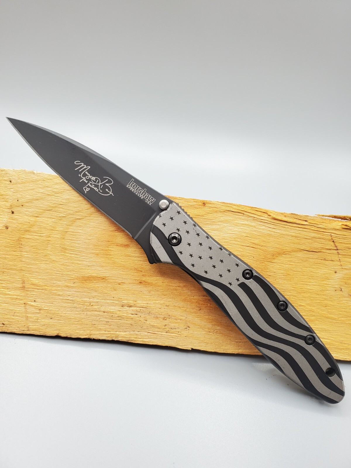 Kershaw Maycee Barber Leek 1660MB - Cerakote Coated 14C28N RARE for ...