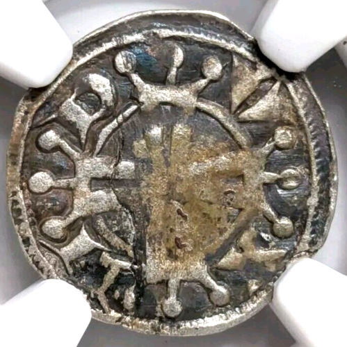 Raymond V France Provence NGC XF Details Silver Denier Knights Templar ...