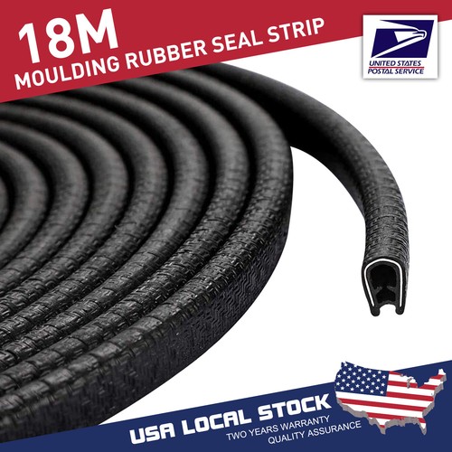 59FT Car Door Edge Strip Trim Lock Guard Moulding Rubber Seal Protector ...