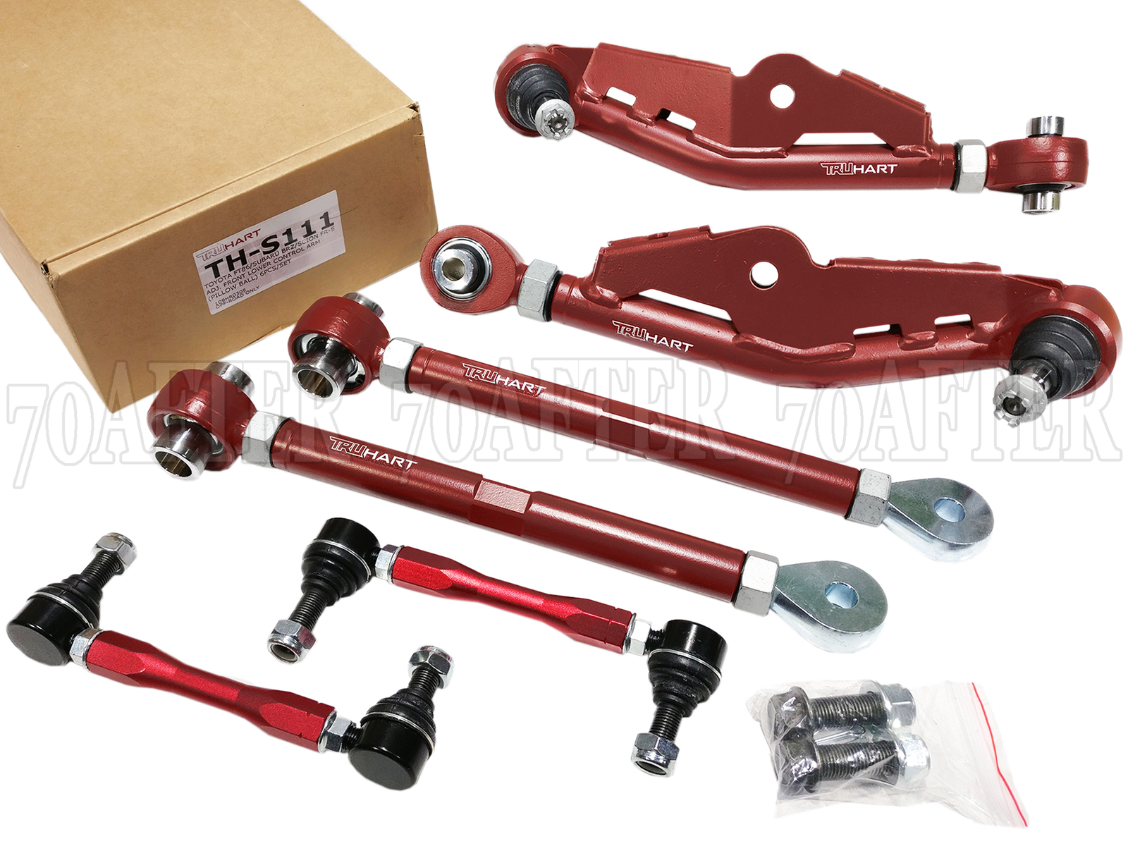 TruHart Front LCA Lower Control Arms Set (6pcs) for 13-21 FRS BRZ 86 ...