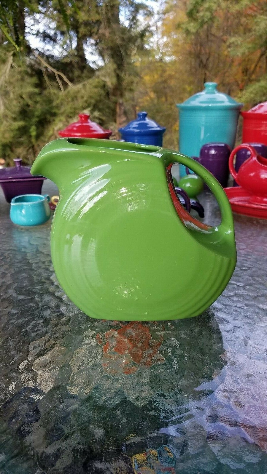 LARGE DISK PITCHER shamrock green FIESTAWARE FIESTA 67 OZ new | eBay