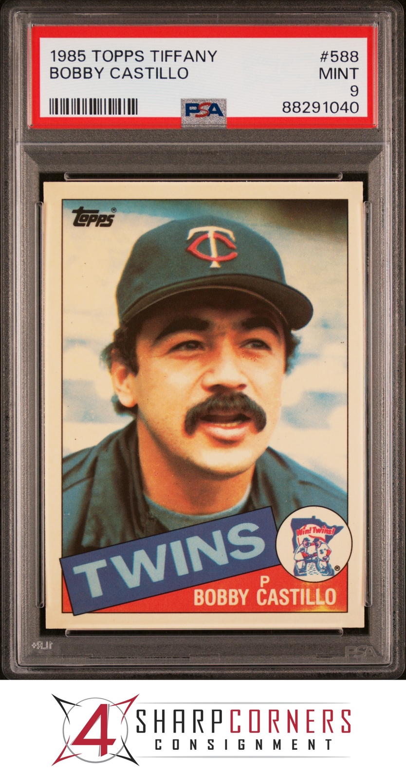 1985 TOPPS TIFFANY #588 BOBBY CASTILLO TWINS POP 5 PSA 9 B3961513-040 ...