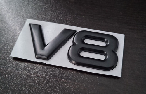 V8 BADGE V8 EMBLEM UNIVERSAL MATTE BLACK METAL EMBLEM LEXUS TOYOTA ...