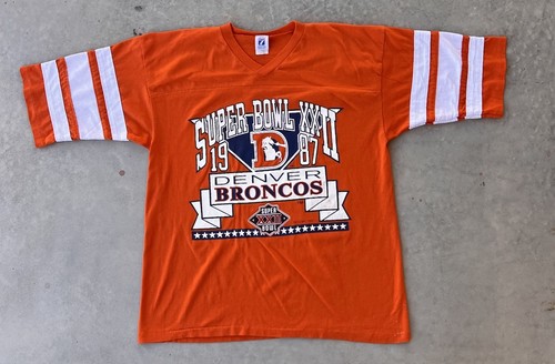 Vintage Denver Broncos Shirt XL Jersey Style 80s Super Bowl XXII Logo 7 ...