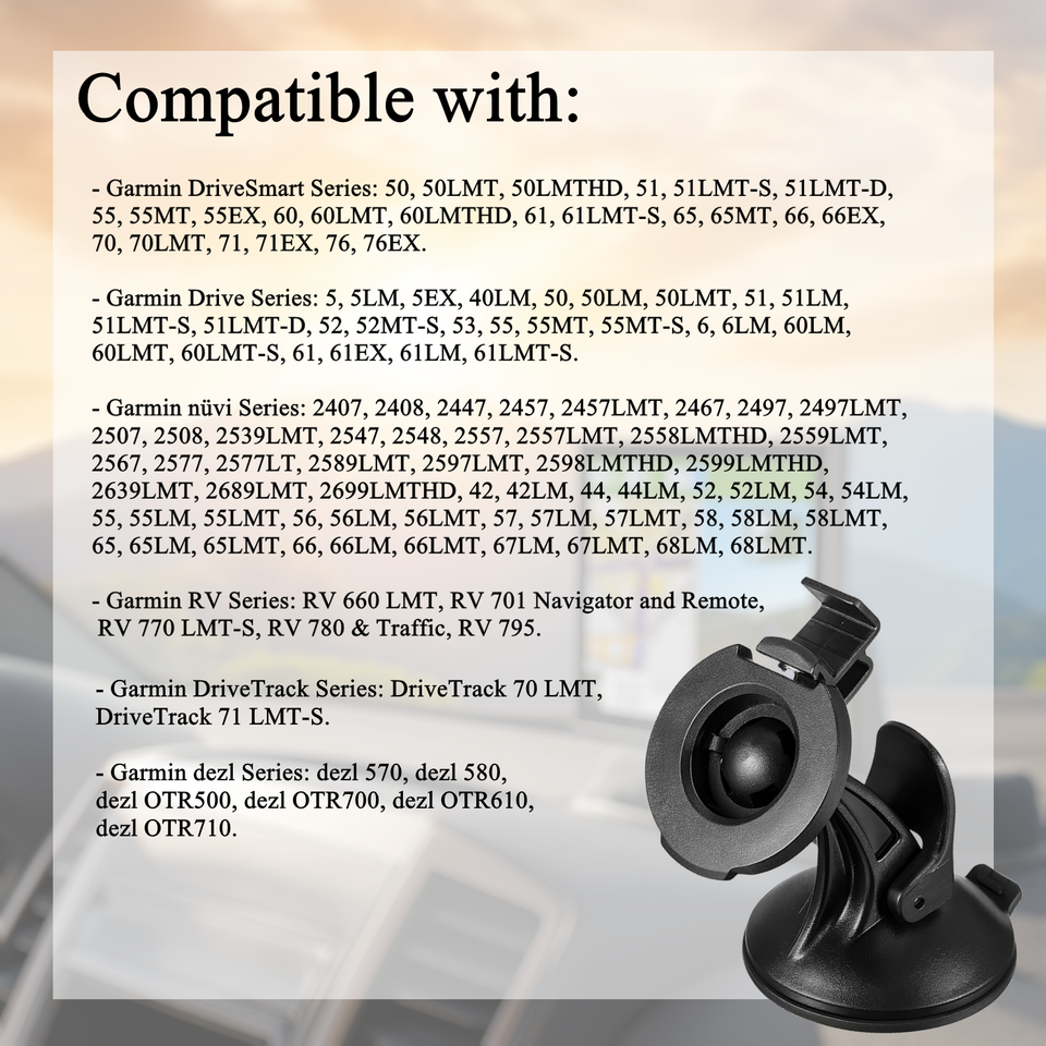 Windshield Suction Cup Mount Cradle For Garmin Nuvi 65LM 65LMT 66LM ...