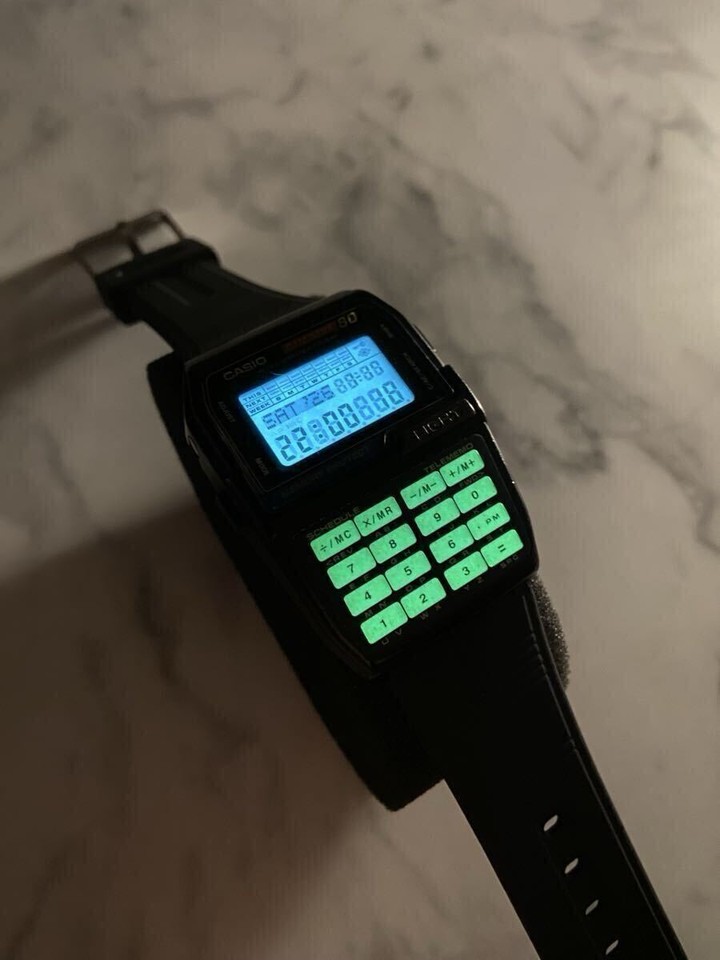 CASIO DATABANK DBC-81 Watch Resin Black Vintage 90s Rare Japan Retro ...