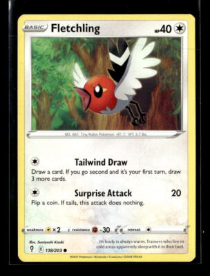 Pokemon Fletchling 138/203 Evolving Skies Non Holo Common 5 Card Lot | eBay