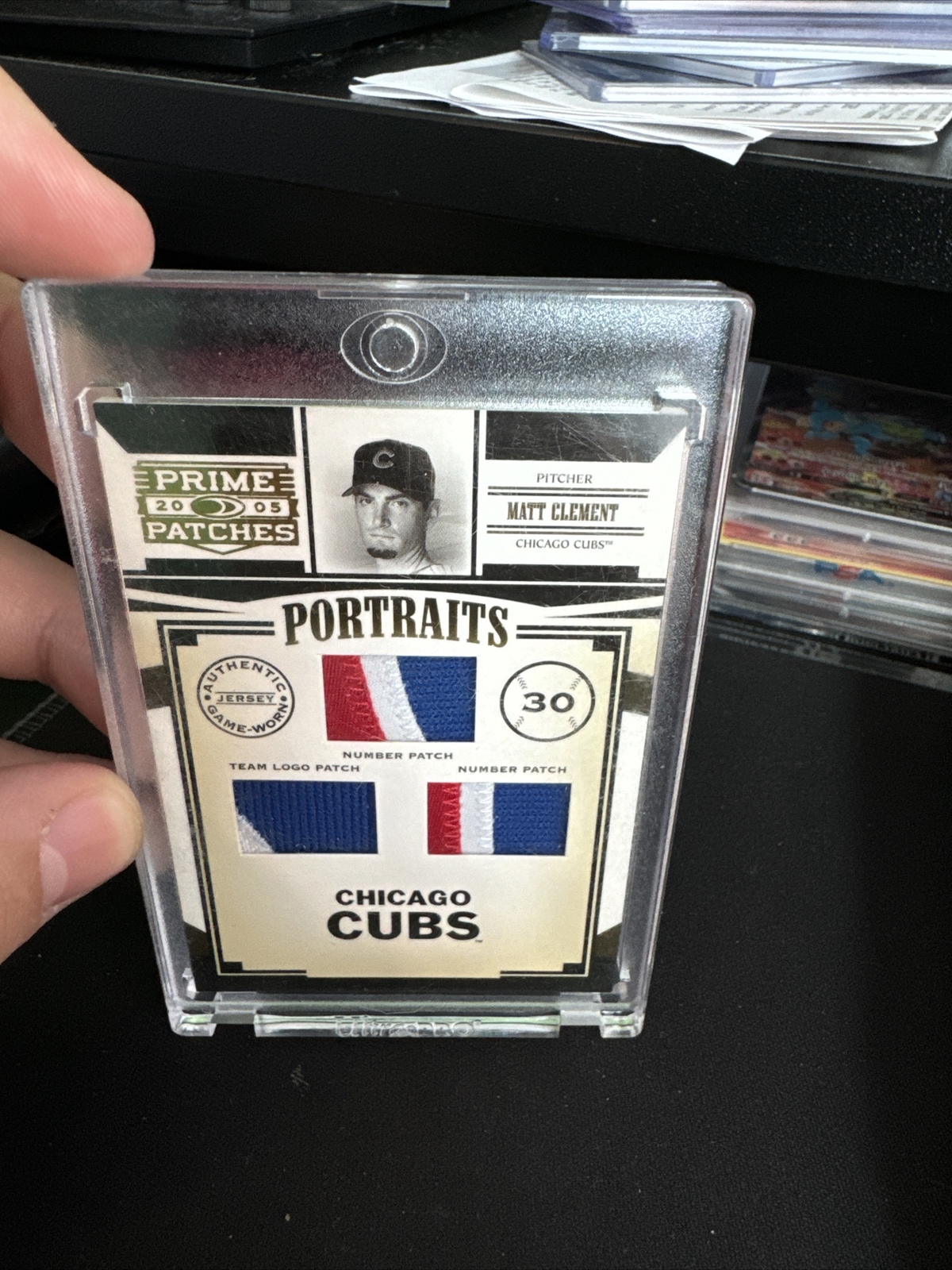 2005 DONRUSS PRIME PATCHES MATT CLEMENT NUMBER & LOGO PATCH CUBS #D 1/1 ...