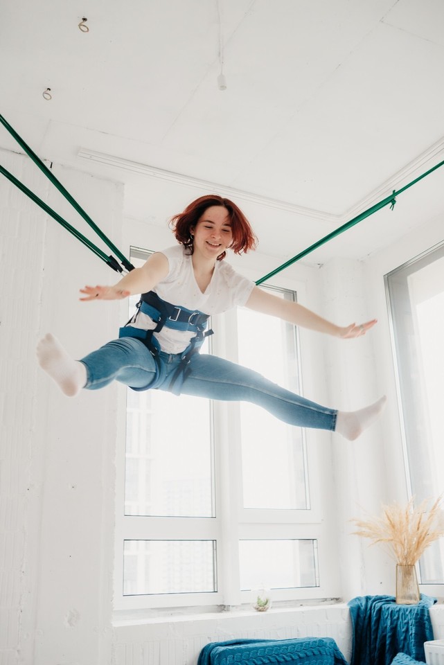 Indoor Bungee Jumping.Home Bungee Playground Set. Summer Camp Outdoor ...