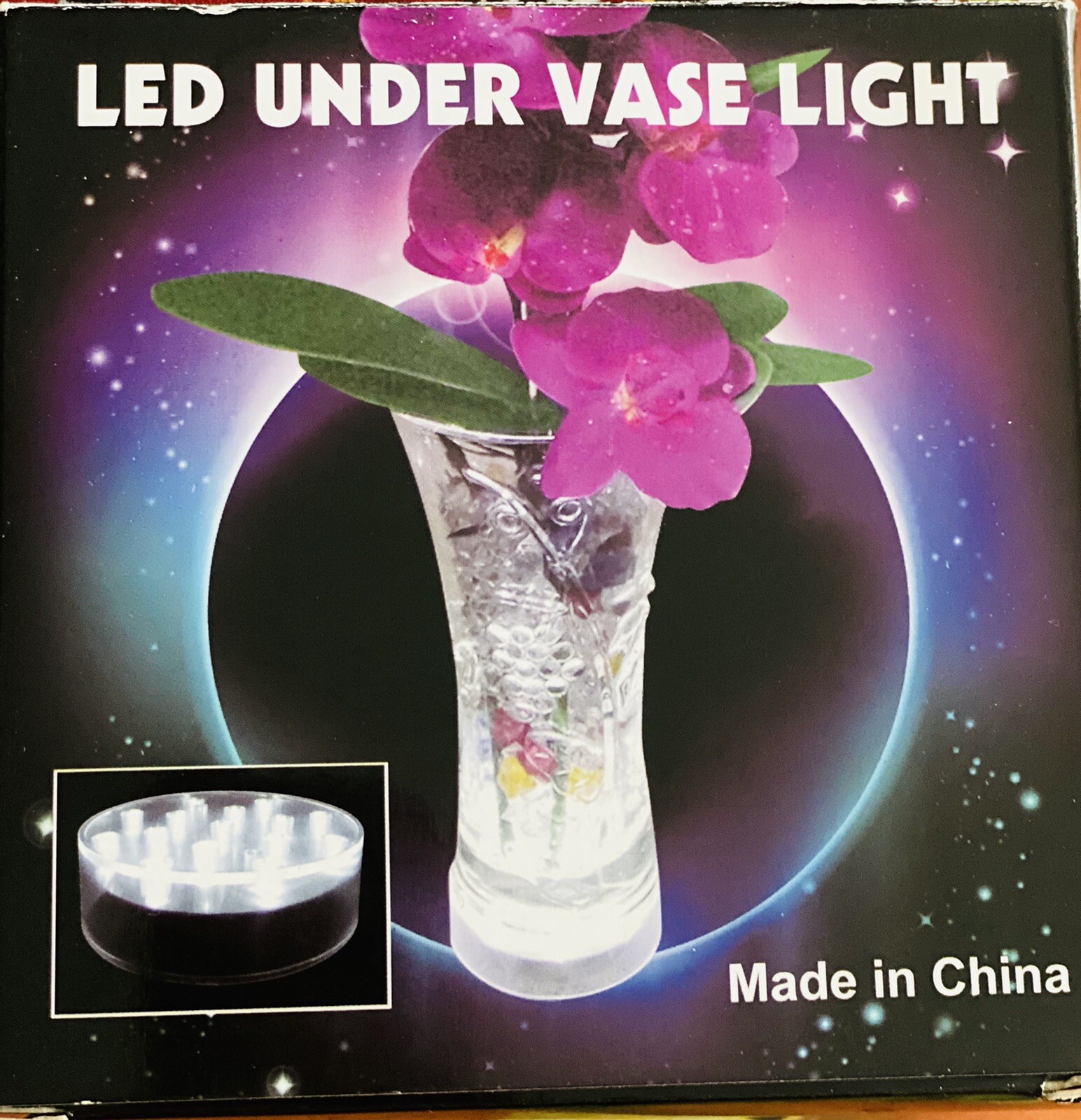 LED UNDER VASE LIGTH 4 “ 15 Super Bright LEDS BATTERY OPERATED | eBay