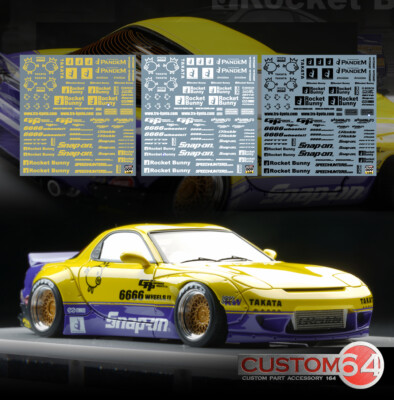 1x Rocket Bunny Pandem Waterslide Decal 1:24 Custom Scale # 009 | eBay