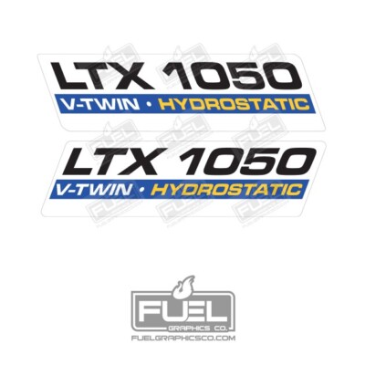 Cub Cadet LTX 1050 Lawn Tractor Lawn Mower Premium Vinyl Decal Set - 6. ...
