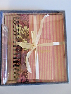 Address Book Notebook Desk Gift Set 4 Matching Pencils Pink Floral ...