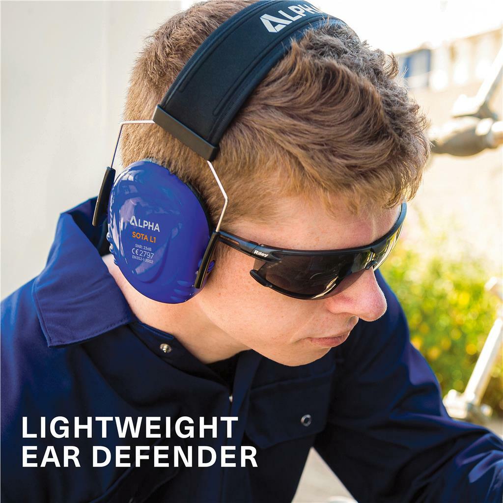 Alpha Sota L1 Lightweight Banded Ear Defenders Padded Headband Work ...