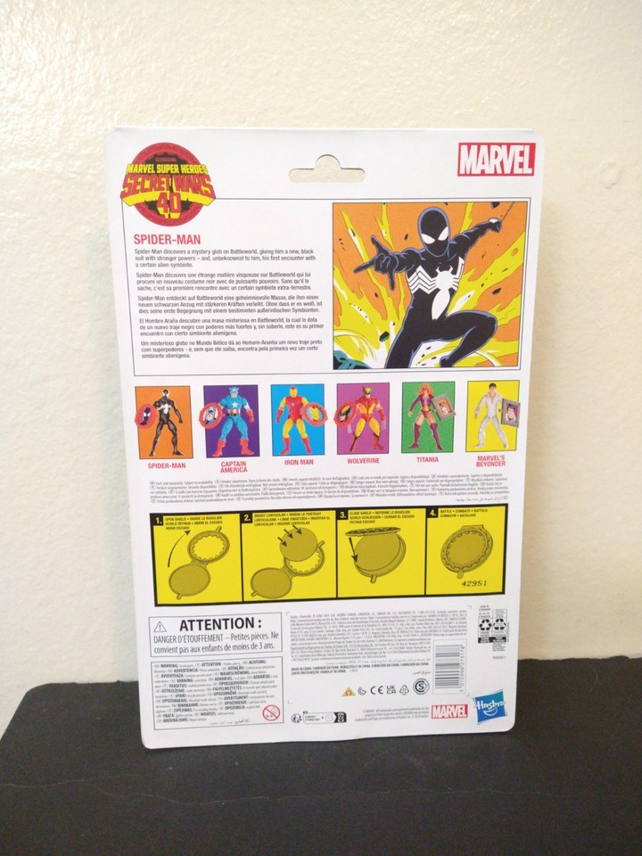 Marvel Legends Secret Wars Spiderman Symbiote Black Suit 🇺🇸 Read Below ...