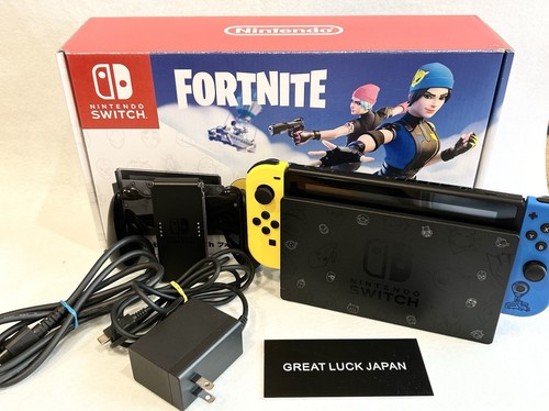 Nintendo Switch Fortnite Limited Edition Wildcat Console used Bundle no ...