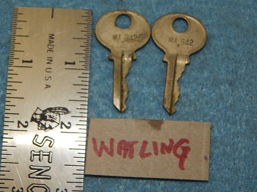 vintage coin operator key: Watling Manufacturing Co. - WM 642 (Chicago ...