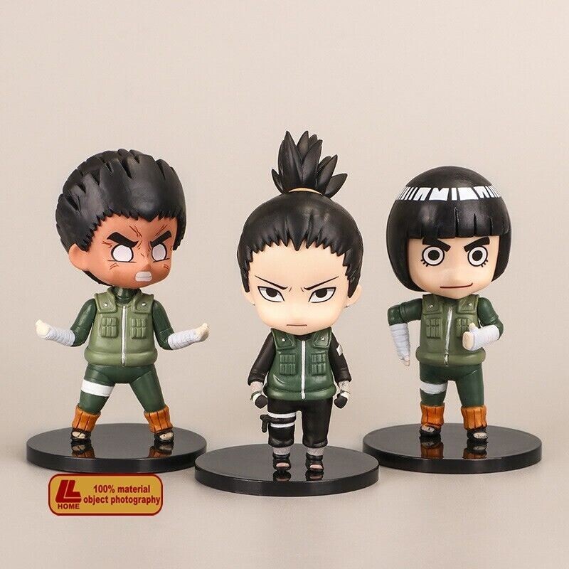 Anime ninja Shippuden Shikamaru Sasori Tsunade Rock Lee 6pcs Figure Toy ...