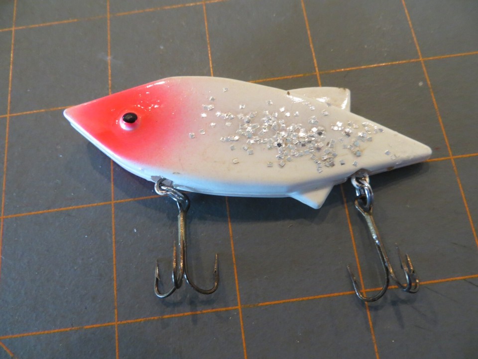 Rogers Vib-R-Fin - Red & White & Silver Glitter - 3 inch | eBay