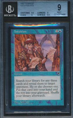 Tempest Intuition BGS 9 Graded Magic MTG (1486) -magicgraders- | eBay