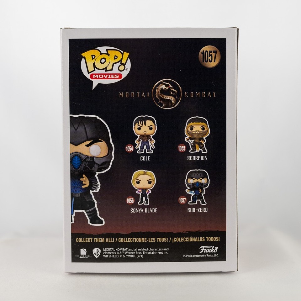 Funko Pop Movies Mortal Kombat MK Sub-Zero #1057 Vinyl Figure Video ...