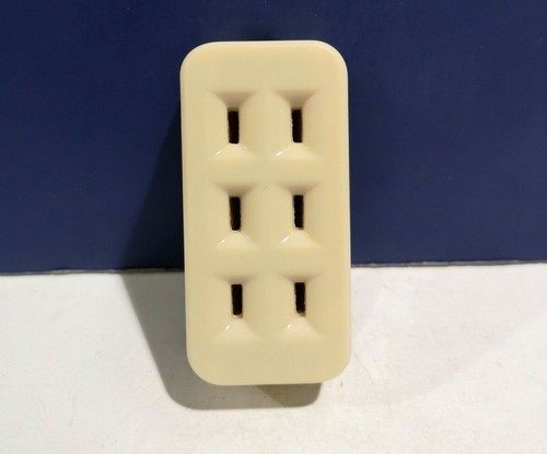 VINTAGE IVORY Bakelite Triple Table Top RECEPTACLE Tap Outlet NEW ...