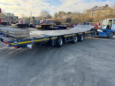 Extending low loader trailer with hydraulic beavertail | eBay UK