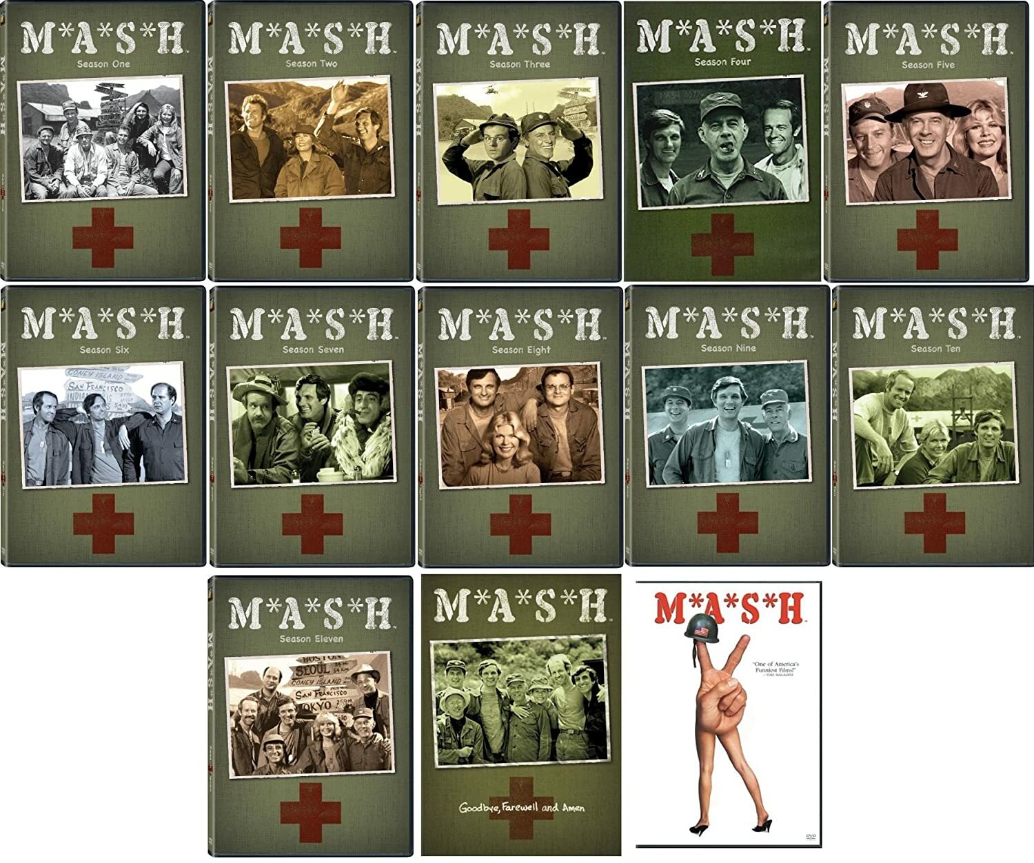 M*A*S*H:The Complete TV Series+Movie(DVD,Seasons 1-11,12 Sets,34 Discs ...