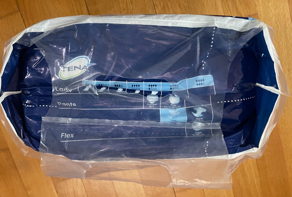 Vintage 00s TENA SLIPAD 15 plastic backed ADULT diapers Medium size No2 ...