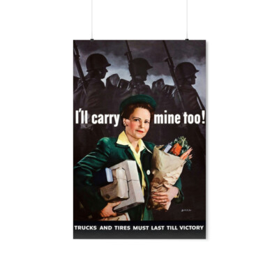 WW2 American Woman Home Front Propaganda Poster 24x36 inches, WWII US ...