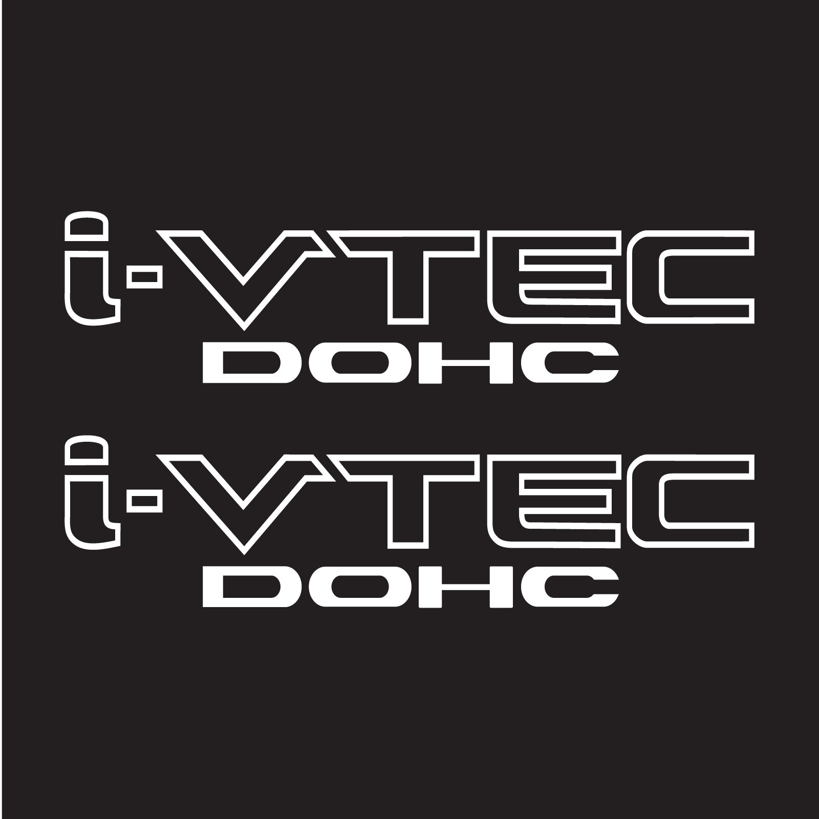 (2x) i-VTEC DOHC ( 10" x 2.5") Decal Vinyl Sticker for Honda Accord ...