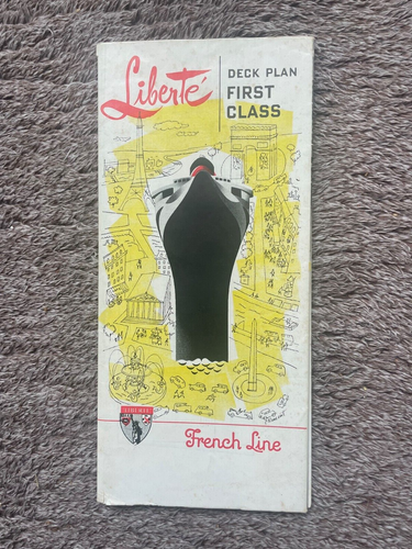 French Line -Liberte' - First Class - Deck Plan - 1952 | eBay