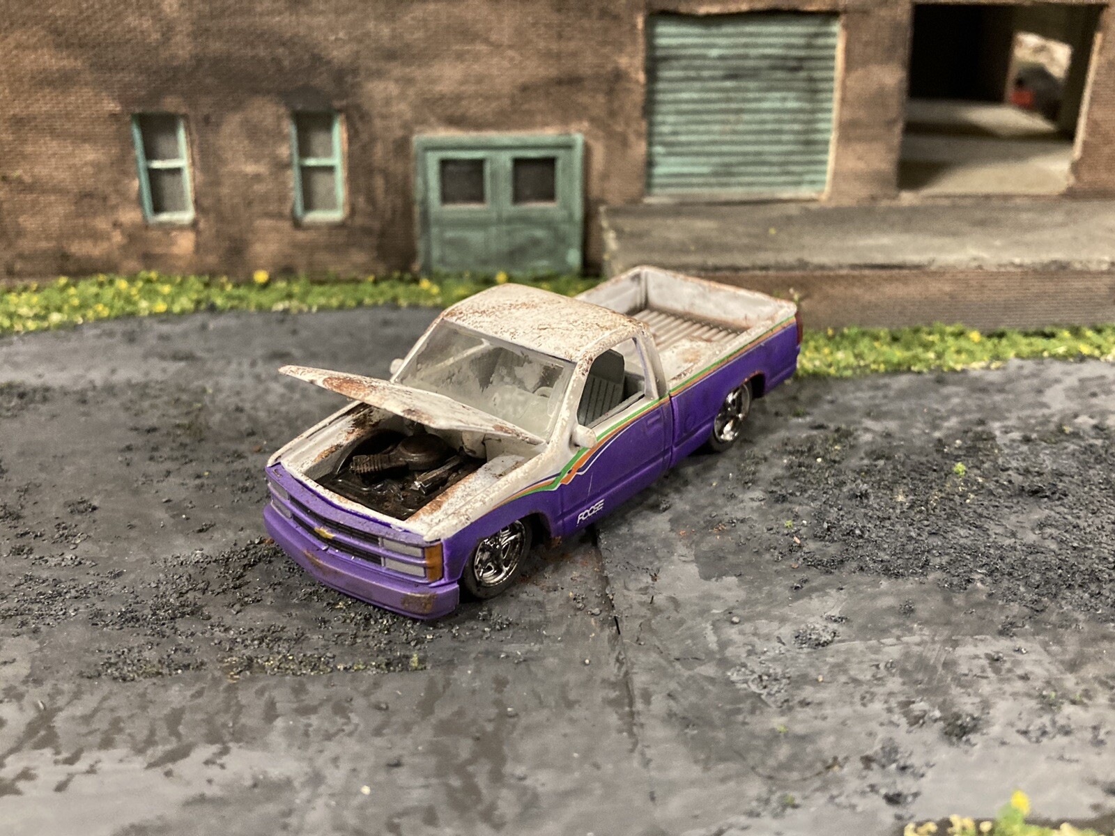 1990 Chevy Silverado Rusty Weathered Custom 1/64 Diecast OBS Truck Barn ...