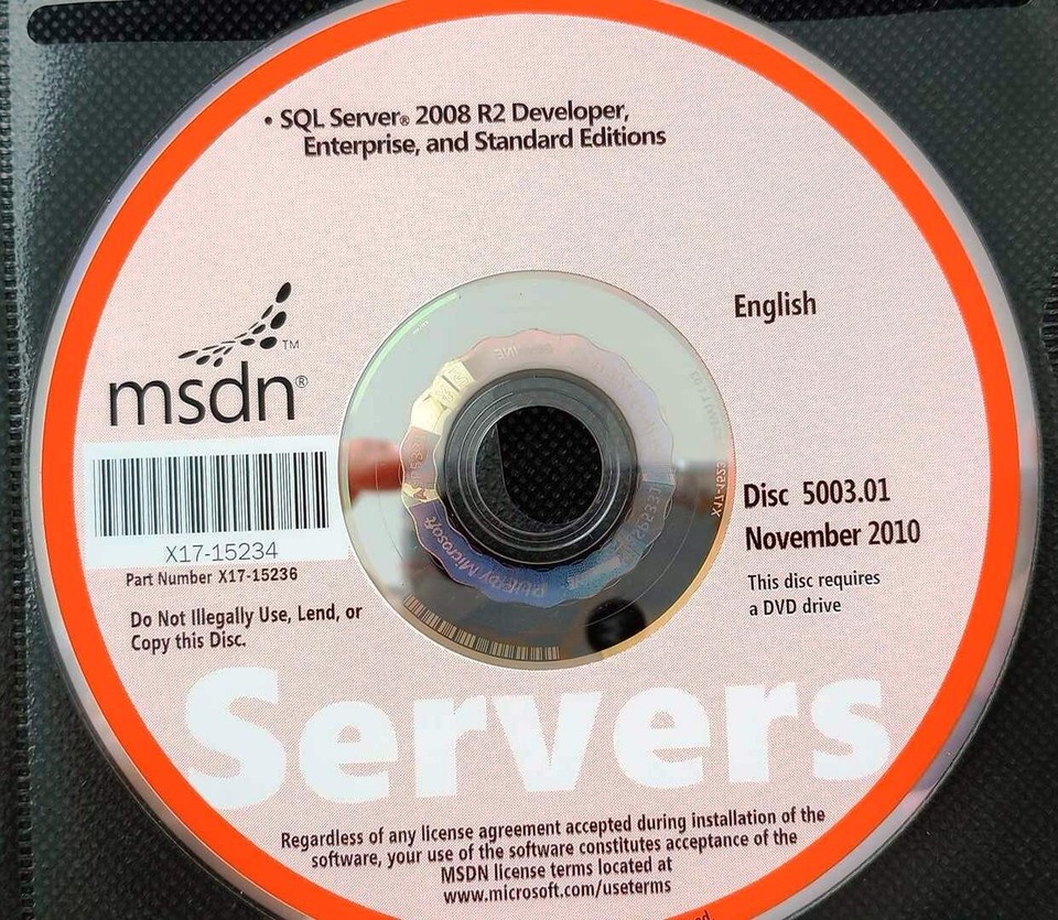 Microsoft SQL Server 2008 R2 Developer Enterprise Standard Editions w/ License 885370094459 | eBay
