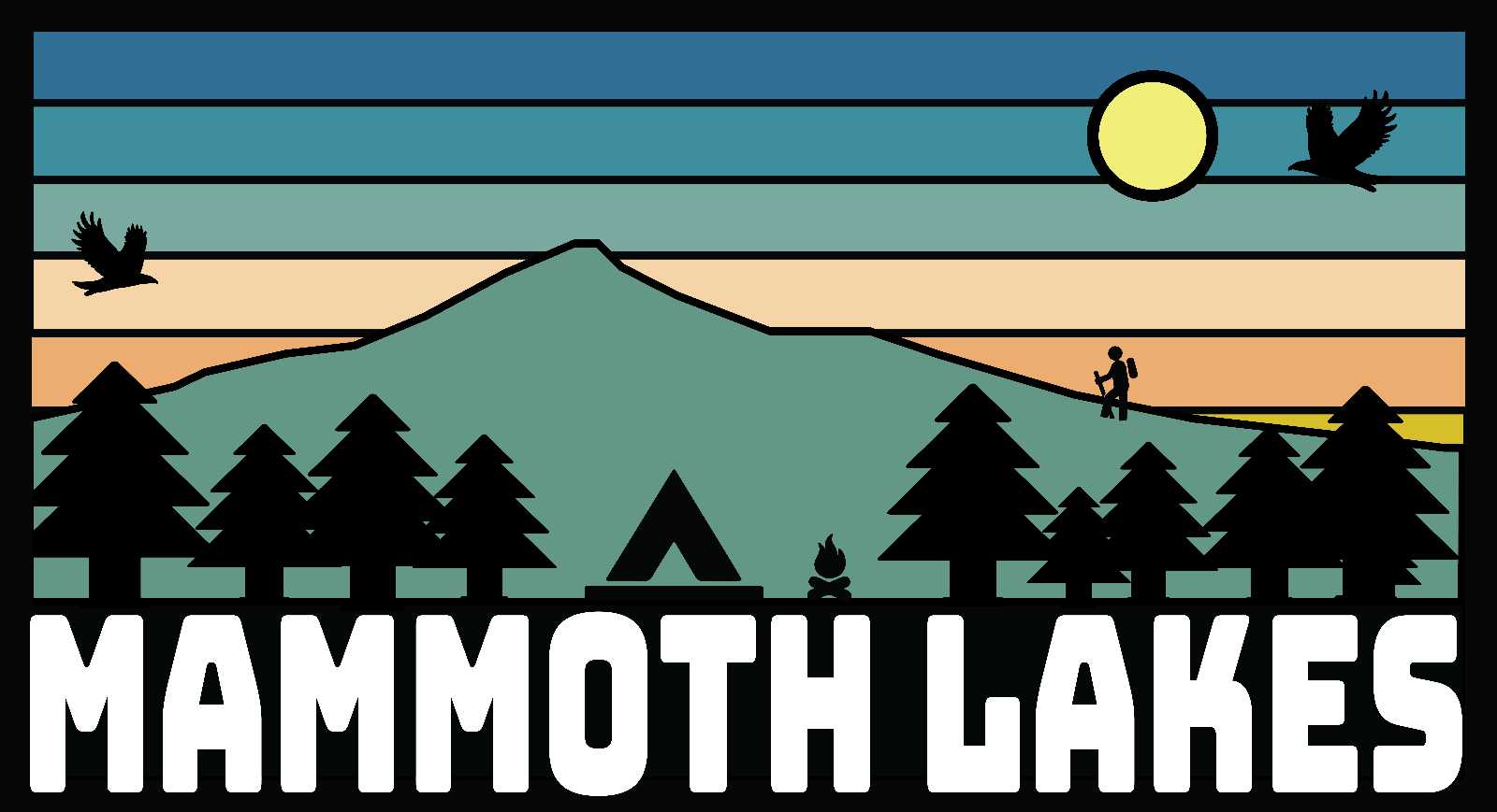 Mammoth Sticker Decal Mammoth Lakes Mountain Ski Snowboard California ...