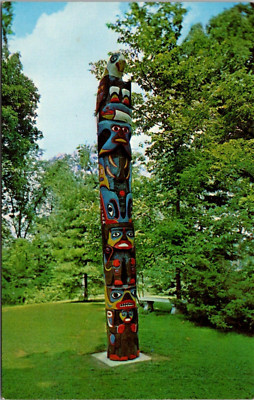 Chesterfield Indiana IN Camp Chesterfield Totem Pole Memorial c1960 ...