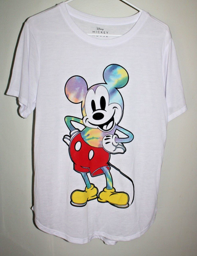 Junior Girls Colorful Mickey Mouse SS t-shirt Disney white XL 15-17 ...