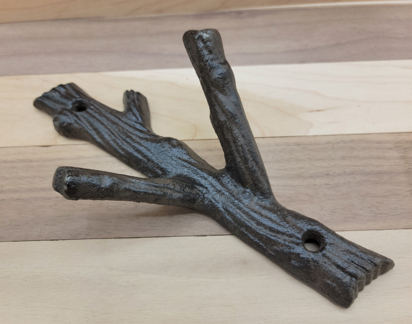 Rustic Cast Iron Tree Branch Hanging Wall Art Tree Trunk Hook Nature ...