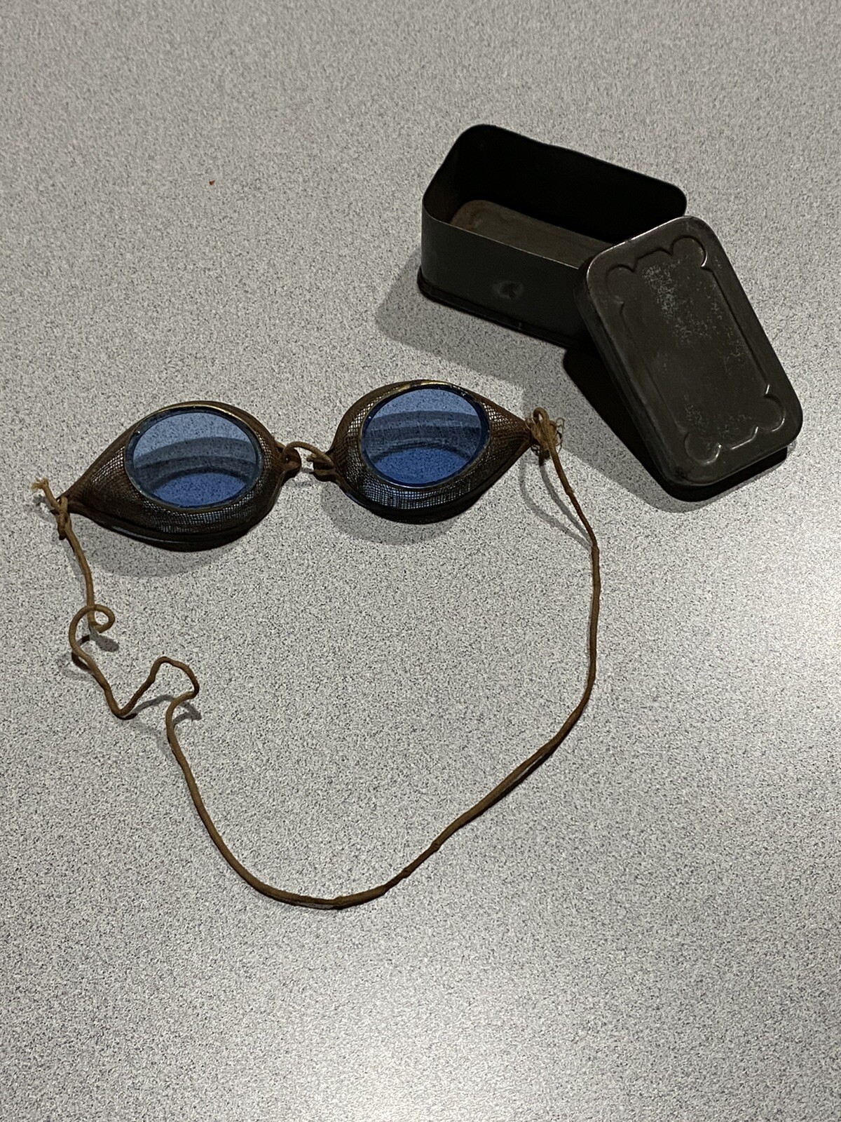 Antique Civil War Era Railroad Cobalt Safety Glasses | eBay
