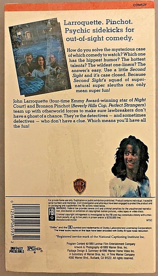 New Sealed Original VHS Movie "Second Sight" Comedy John Larroquette, Psychic 12569065932| eBay