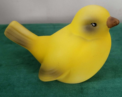 Fenton Vintage Yellow Handpainted Short Tail Bird Figurine Signed | eBay