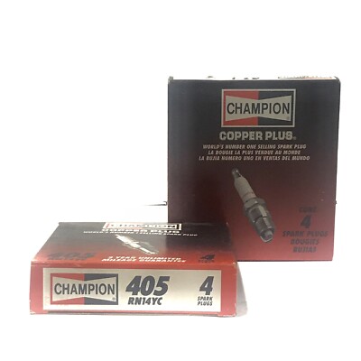 Pack Of 4 Champion 405 RN14YC Spark Plugs Copper Plus | eBay
