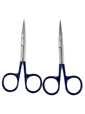 Set Of 2-Supercut Sharp Iris Scissors 4.5" Curved + Straight German ...