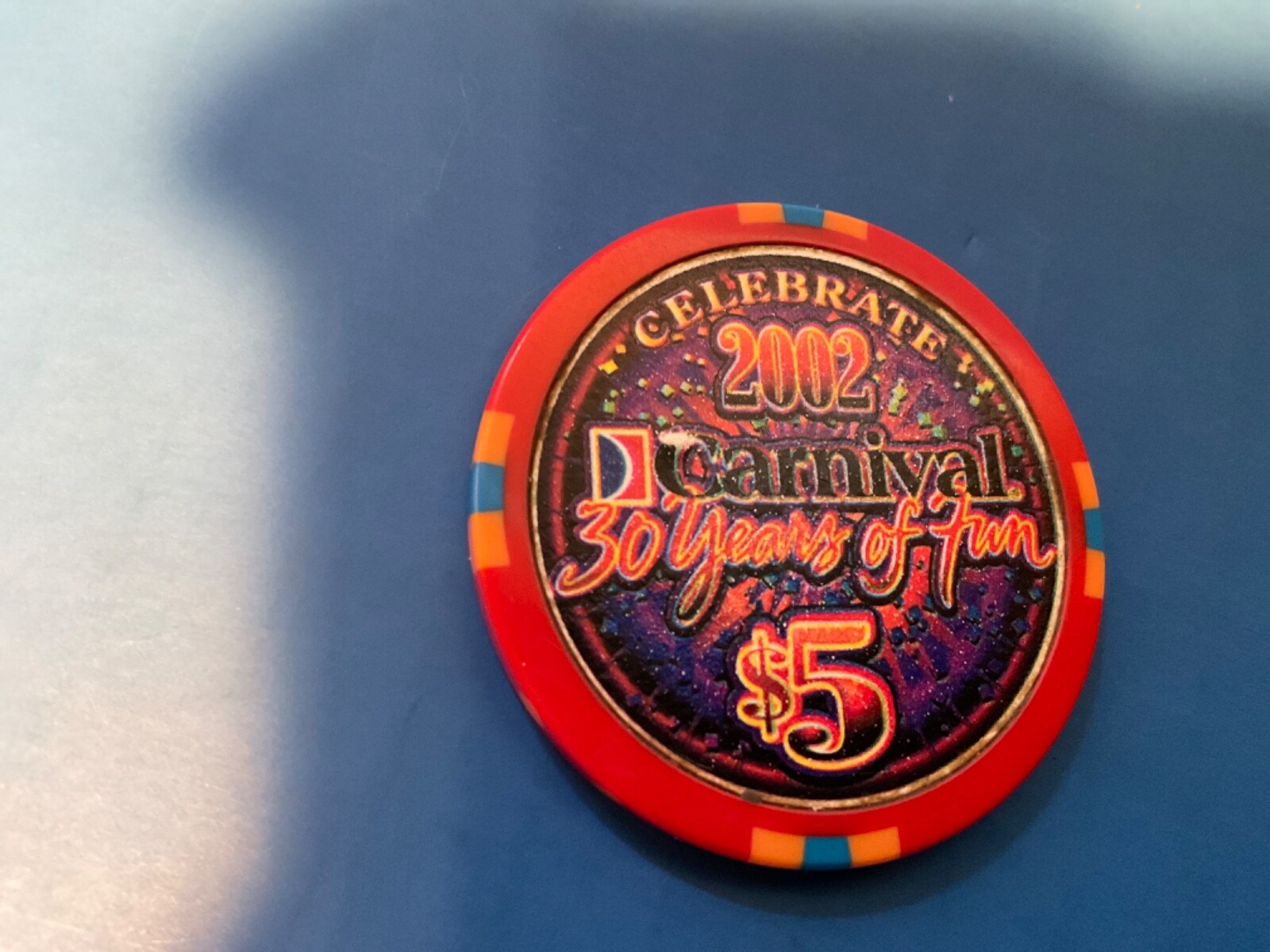 CARNIVAL - 2002 $5.00 token The Fun Ships (Celebrate 30 years of Fun ...
