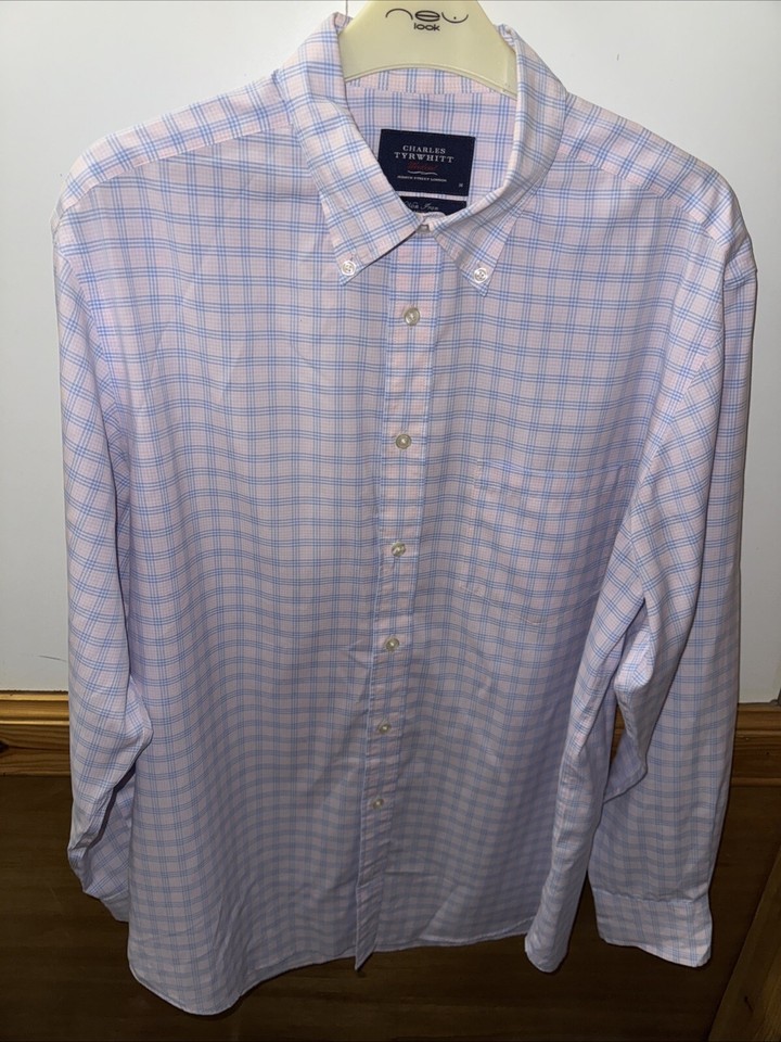 Charles Tyrwhitt Size XL Mens Shirt Long Sleeved Dress Shirt Double ...