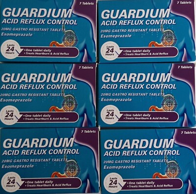 Guardium Acid Reflux Control Gastro Resistant Tablets Pack of 7 x 6 ...